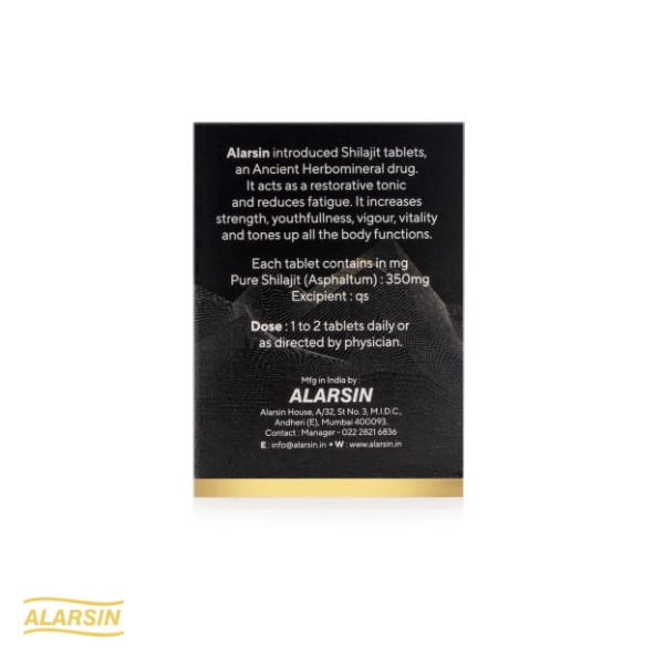 Alarsin Shilajit Tablets (60) – Enhance Stamina & Strength - Use ...